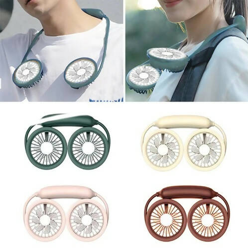 DianDi SQ2207 Neck Rechargeable Extendable Fan with LED 掛頸運動風扇 x 2 ...
