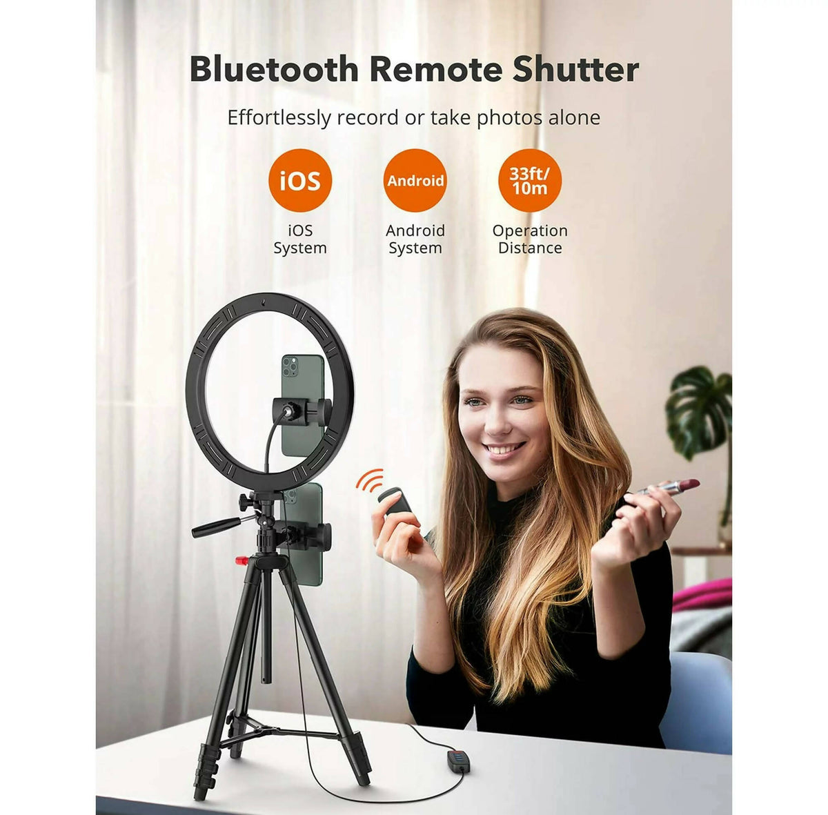 TaoTronics CL027 12" Ring Light with 3 Color Modes 61“ Tripod Stand ...